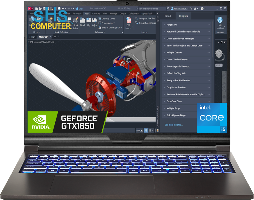 SHS PC WorkStation : NP60RNH 16.0'' FHD+ MAT I5-13500H GTX 1650 4GB RGB ...