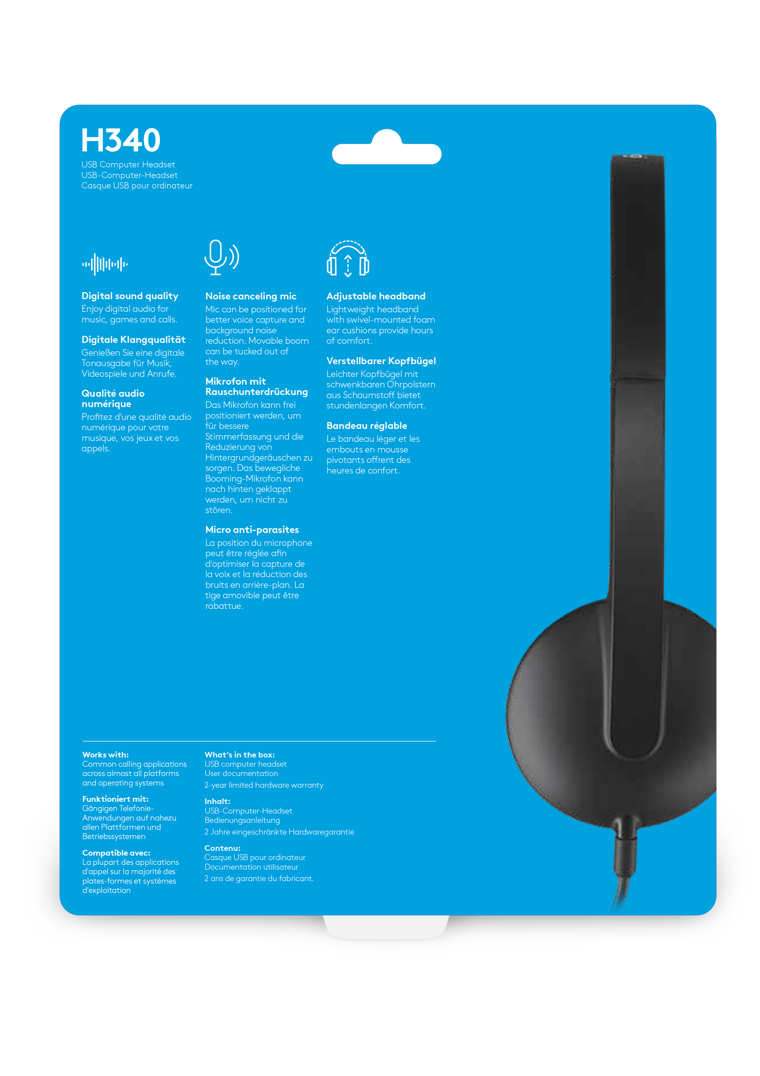 LOGITECH H340 USB HEADSET 981-000475 - SHS Computer